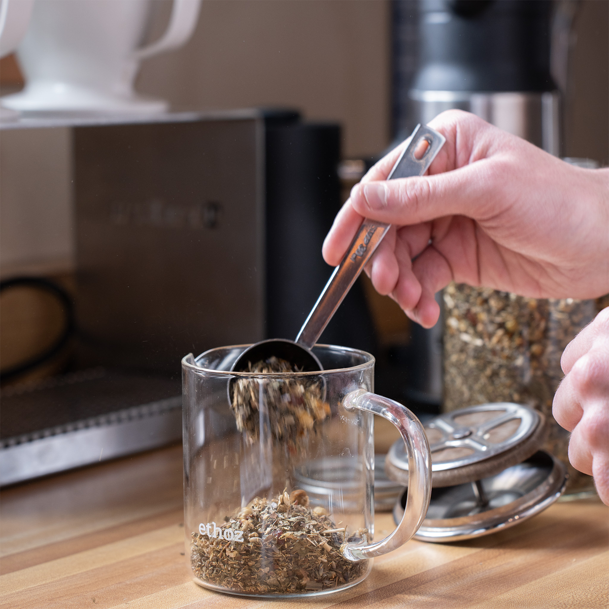 ethoz® Glass Tea Brewer – Borosilicate Infuser – Planetary Design